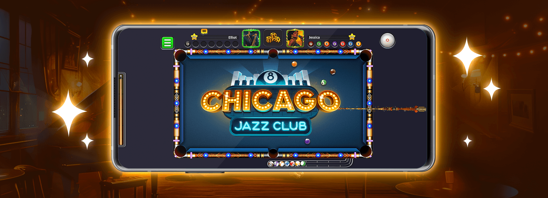 8 Ball Pool - New Chicago Jazz Club Table