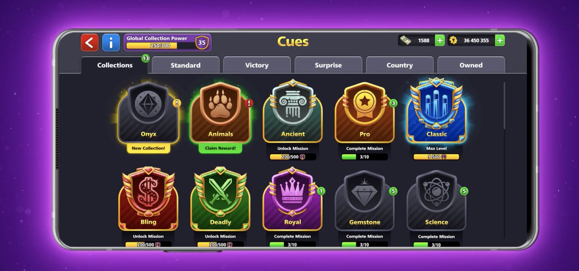 8 Ball Pool - Cue Collections