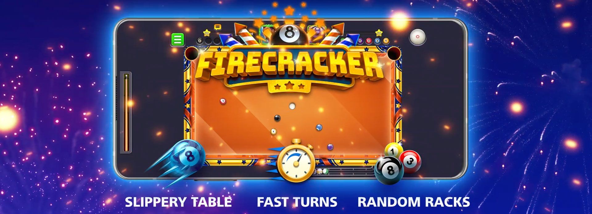 8 Ball Pool - New Firecracker Table & Ring Quest