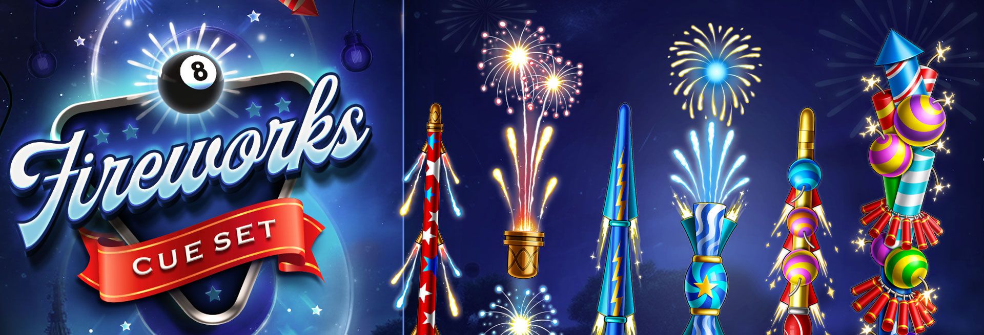 8 Ball Pool - Fireworks Cue Set