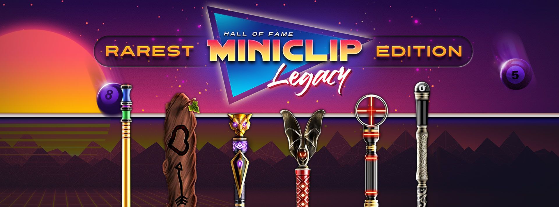 8 Ball Pool - Miniclip Legacy Rarest Cue Set
