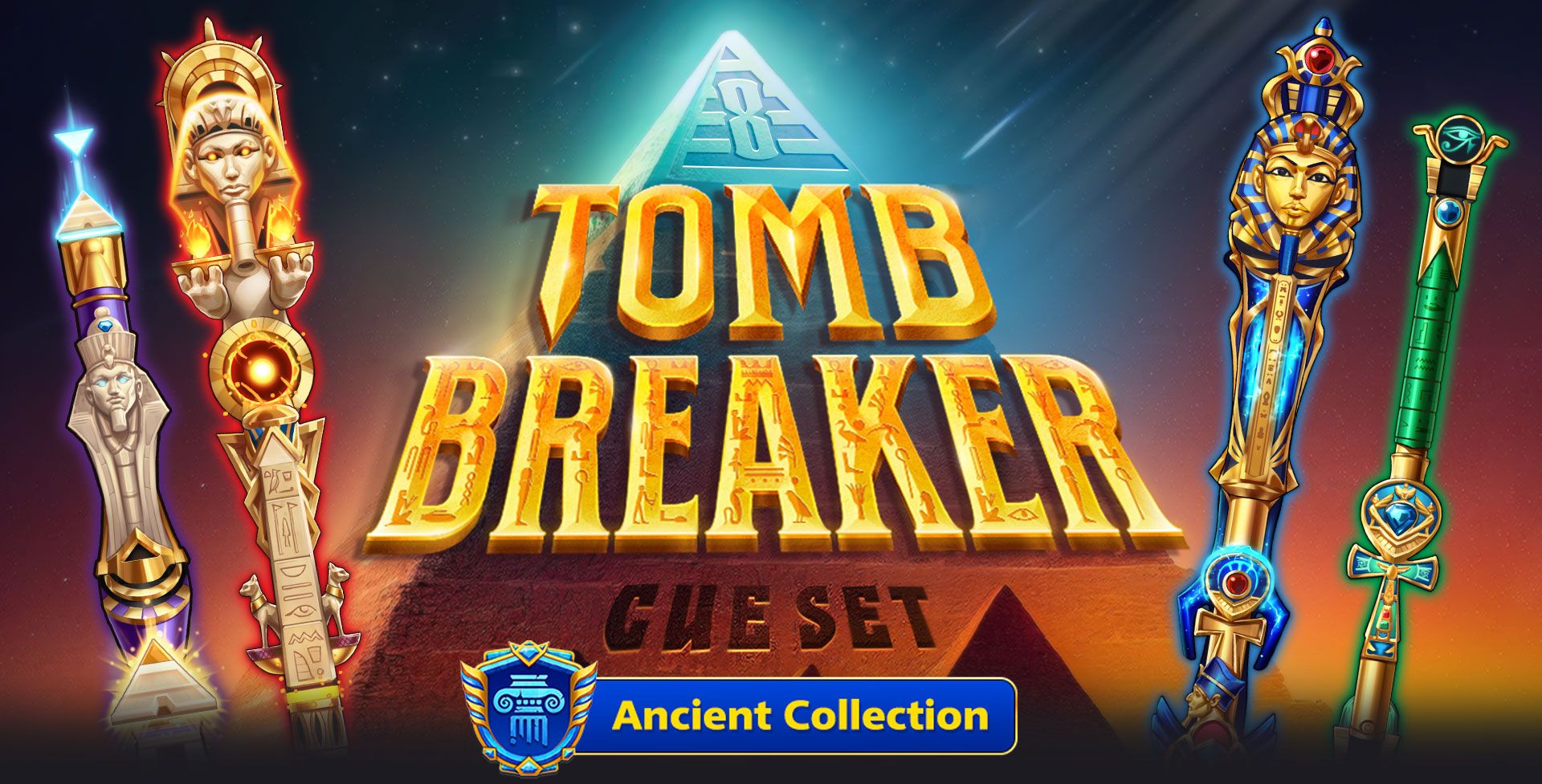 8 Ball Pool - Tomb Breaker Cue Set